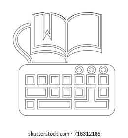Book Keyboard Icon Stock Vector (Royalty Free) 718312186 | Shutterstock