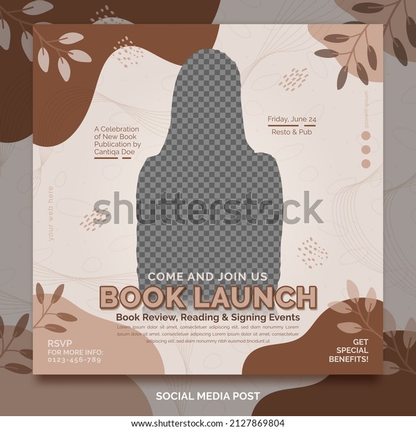 Book Launch Invitation Announcement Template Stock Vector (Royalty Free ...