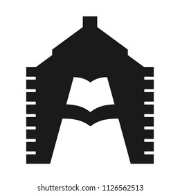 Book Library Building Vector Logo Stock Vector (Royalty Free ...