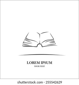 Book Line Art Stock Vector (Royalty Free) 255542629 | Shutterstock