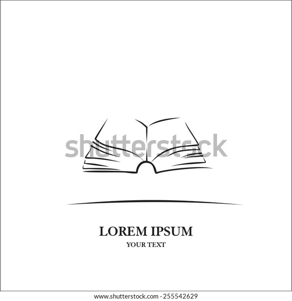 Book Line Art Stock Vector (Royalty Free) 255542629 | Shutterstock