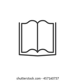 Book Line Icon Outline Vector Logo Stock Vector (Royalty Free ...