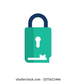 Book Lock Logo Icon Design Stock Vector (Royalty Free) 1075611446 ...