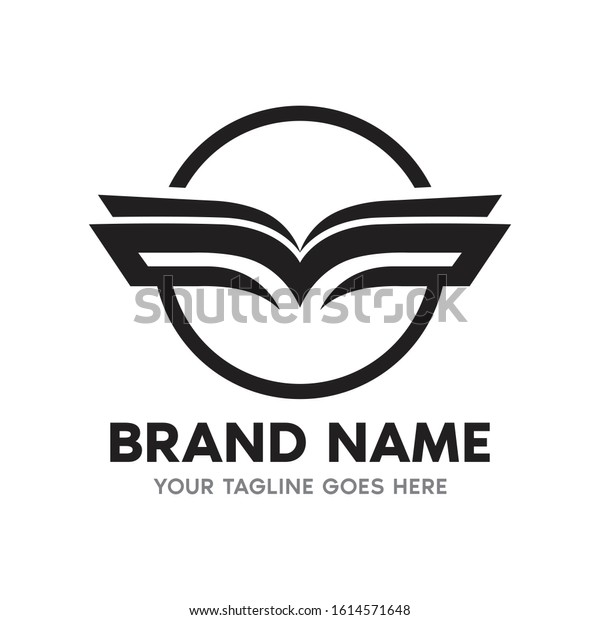 Book Logo Circle Modern Concept Stock Vector (Royalty Free) 1614571648