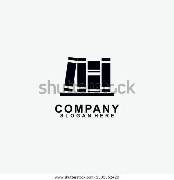Book Logo Design Isolated White Background Stock Vector (Royalty Free ...