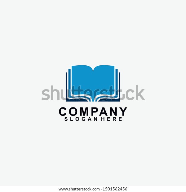 Book Logo Design Isolated White Background Stock Vector (Royalty Free ...