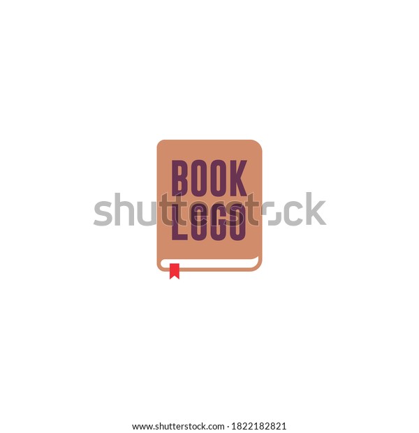 Book Logo Design Isolated White Background Stock Vector (Royalty Free ...