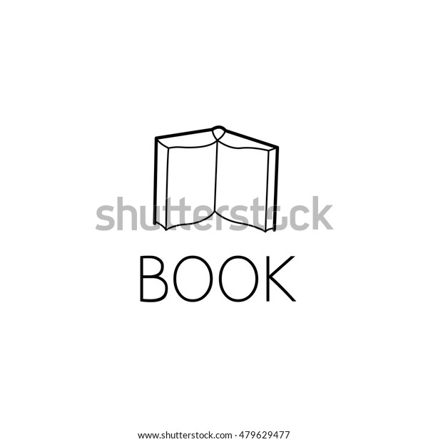 Book Logo Graphic Design Concept Editable: เวกเตอร์สต็อก (ปลอดค่า ...