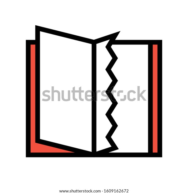 Book Missing Page Vector Illustration Filled Stock Vector (Royalty Free ...