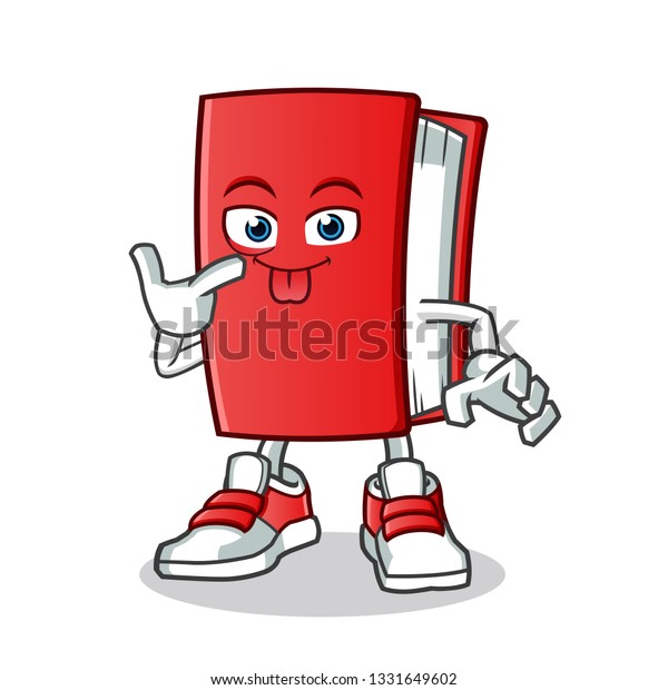 Book Mocking Mascot Vector Cartoon Illustration Stock Vector (Royalty ...