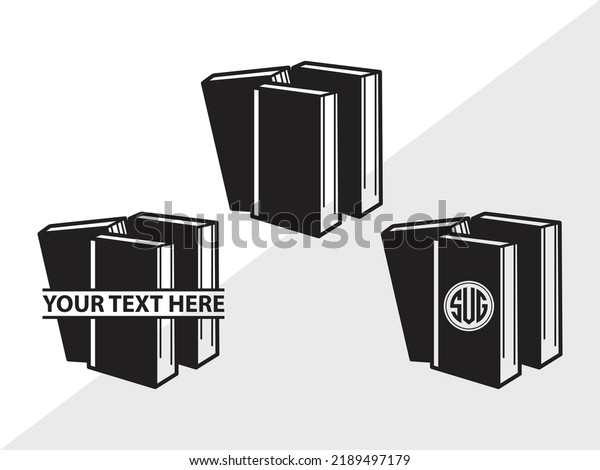 Book Monogram Svg Printable Vector Illustration Stock Vector (Royalty ...