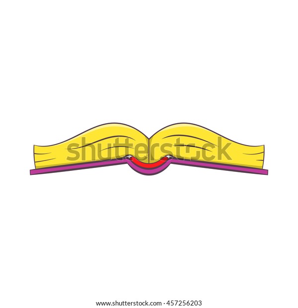 Book Open Middle Icon Cartoon Style Stock Vector (Royalty Free ...