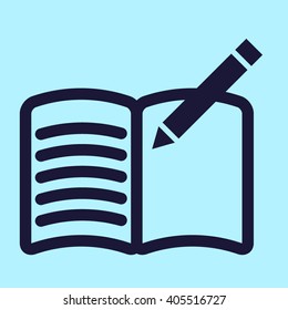 Book Pencil Icon Stock Vector (Royalty Free) 405516727 | Shutterstock