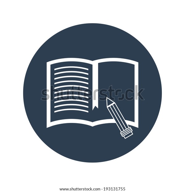 Book Pencil Icon Vector Illustration Stock Vector (Royalty Free ...