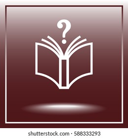 Book Question Mark Sign Icon Vector Stock Vector (Royalty Free ...