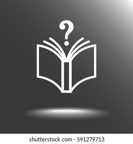 Book Question Mark Sign Icon Vector Stock Vector (Royalty Free ...