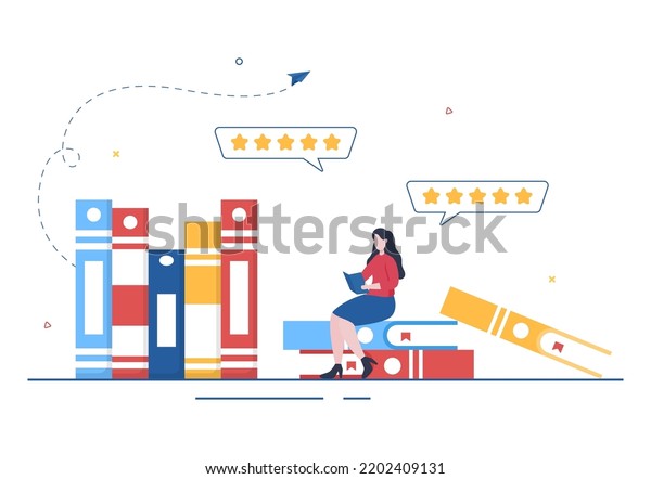 Book Review Template Hand Drawn Cartoon Stock Vector (Royalty Free ...