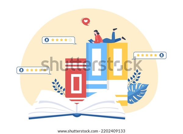 Book Review Template Hand Drawn Cartoon Stock Vector (Royalty Free ...