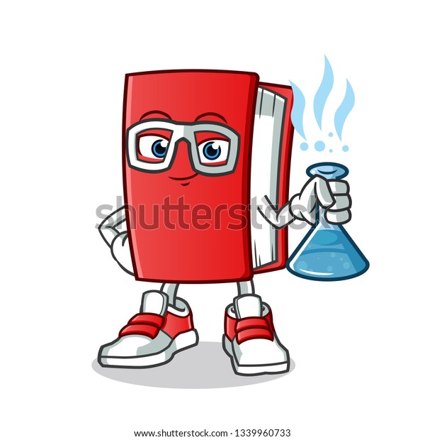 Book Scientists Mascot Vector Cartoon Illustration Stock Vector ...