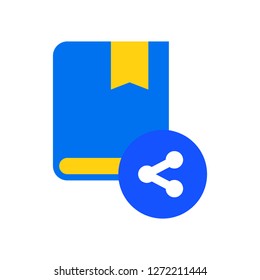 Book Share Icon Stock Vector (Royalty Free) 1272211444 | Shutterstock