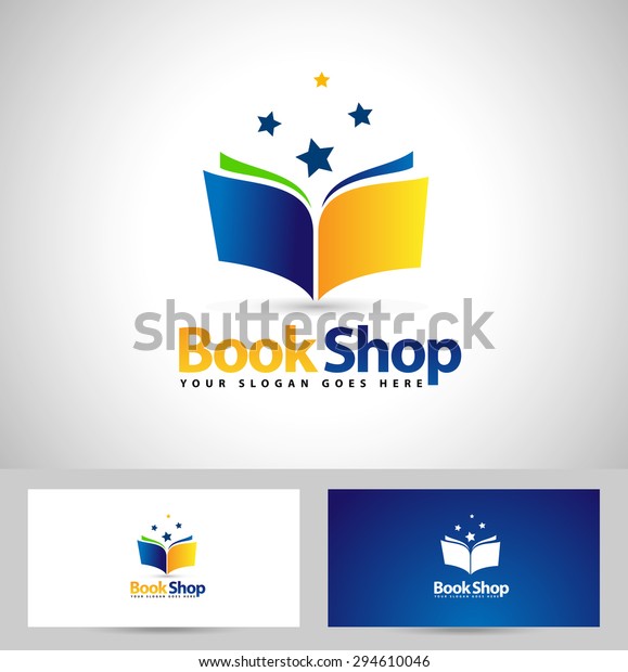 Book Shop Logo Design Creative Book Stock Vector (Royalty Free) 294610046