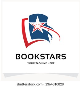 Book Star Logo Design Template Inspiration Stock Vector (Royalty Free ...