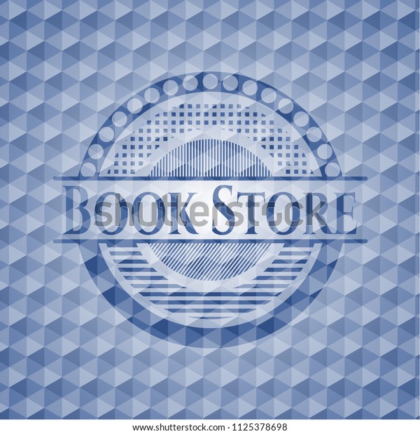 Book Store Blue Emblem Geometric Background Stock Vector (Royalty Free ...