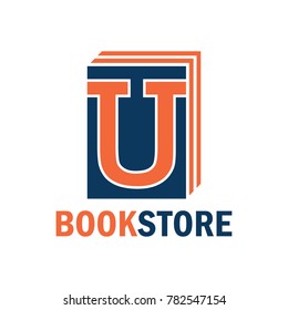 Book Store Logo Alphabet U Vector Stock Vector (Royalty Free) 782547154 ...