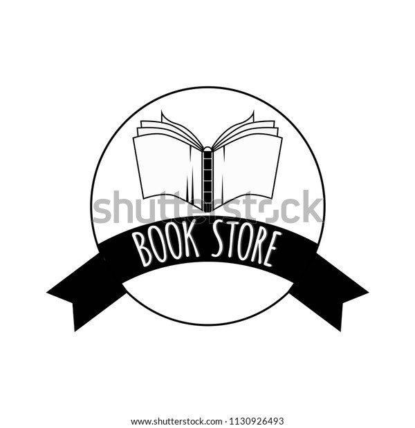 Book Store Logo Design Isolated On Stock Vector (Royalty Free ...
