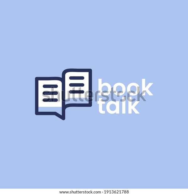 Book Talk Chat Bubble Logo Vector Stock Vector (Royalty Free ...