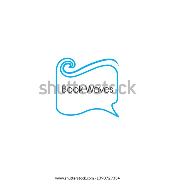 Book Wavy Shape Talk Education Symbol Stock Vector (Royalty Free ...