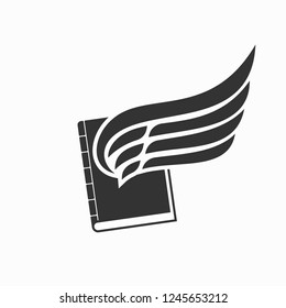 Book Wings Icon Vector Stock Vector (Royalty Free) 1245653212