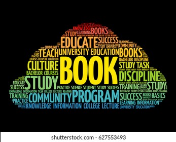 Book Word Cloud Collage Education Concept Stock Vector (Royalty Free ...