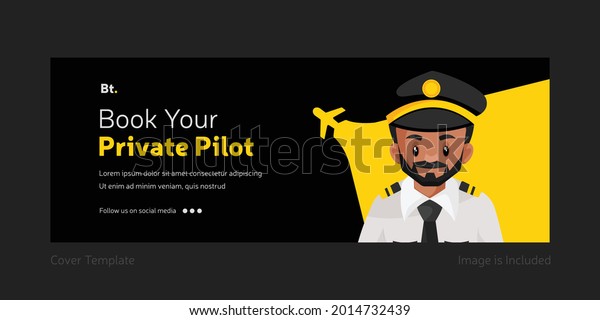 Book Your Private Pilot Cover Page Stock Vector (Royalty Free ...