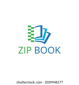 Book Zip Logo Design Concept Stock Vector (Royalty Free) 2039948177 ...