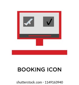 Booking Icon Vector Isolated On White Stock Vector (Royalty Free ...