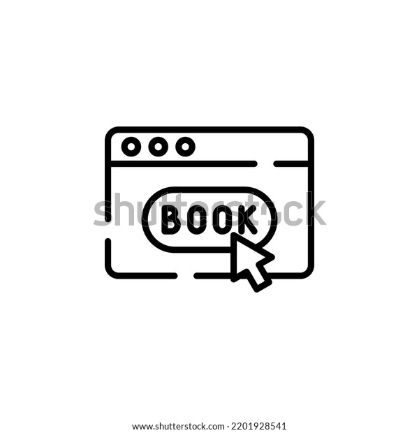 Booking Ticket Order Dotted Line Icon Stock Vector (Royalty Free ...