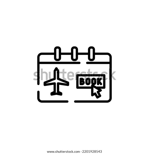 Booking Ticket Order Dotted Line Icon Stock Vector (Royalty Free ...