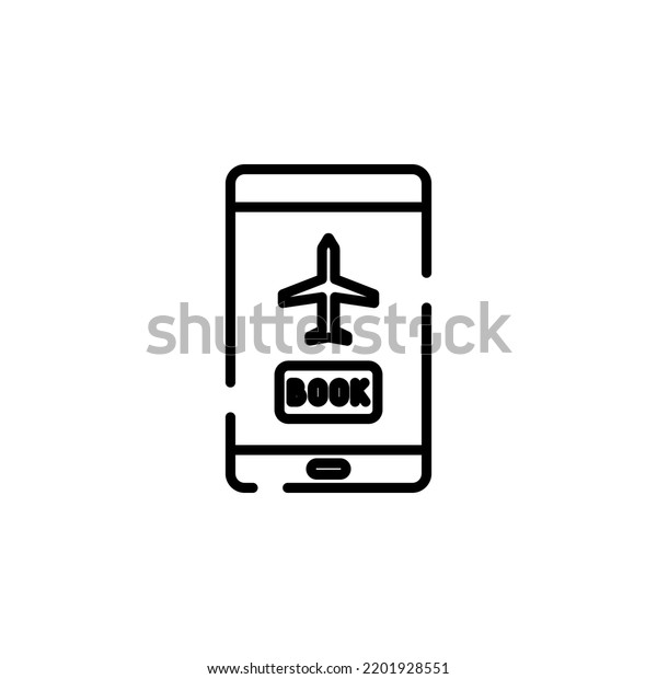 Booking Ticket Order Dotted Line Icon Stock Vector (Royalty Free ...
