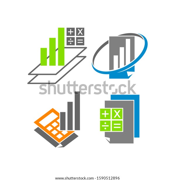 Bookkeeping Accounting Report Logo Design Template Stock Vector ...