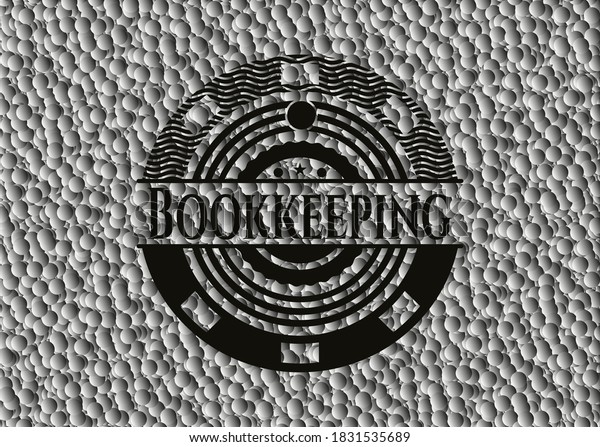 Bookkeeping Black Emblem Grey Bubbles Background Stock Vector (Royalty ...