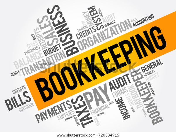 Bookkeeping Word Cloud Collage Business Concept Stock Vector (Royalty ...