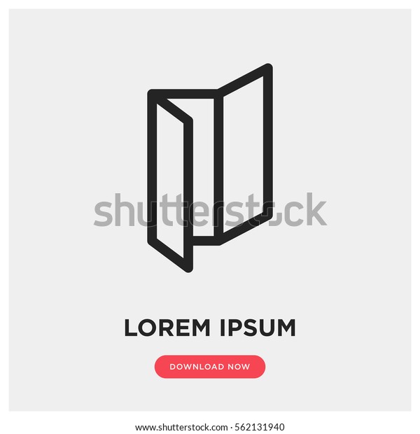 Booklet Vector Icon Paper Symbol Modern Stock Vector (Royalty Free ...
