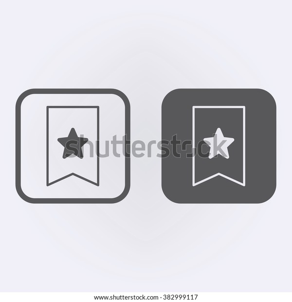 Bookmark Icon Star Symbol Vector Illustration Stock Vector (Royalty ...