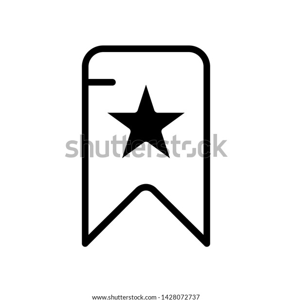 Bookmark Icon Vector On White Background Stock Vector (Royalty Free ...