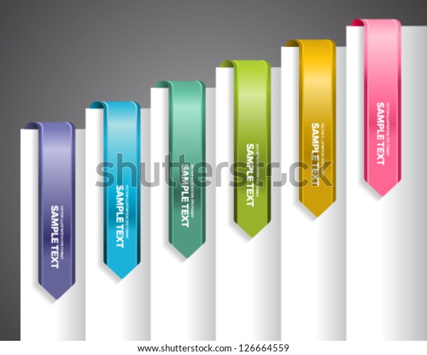 Bookmark Labels Stickers Indicators On Edge Stock Vector (Royalty Free ...