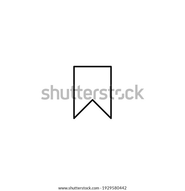 Bookmarks Line Art Vector Icon Stock Vector (Royalty Free) 1929580442 ...