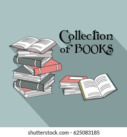 Books Card Design Vector Illustration Stock Vector (Royalty Free ...