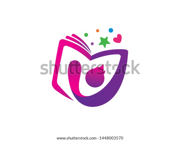 Books Children Logo Template Design Vector: เวกเตอร์สต็อก (ปลอดค่า ...