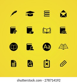 Book Icons Basics Series Stock Vector (Royalty Free) 112788262